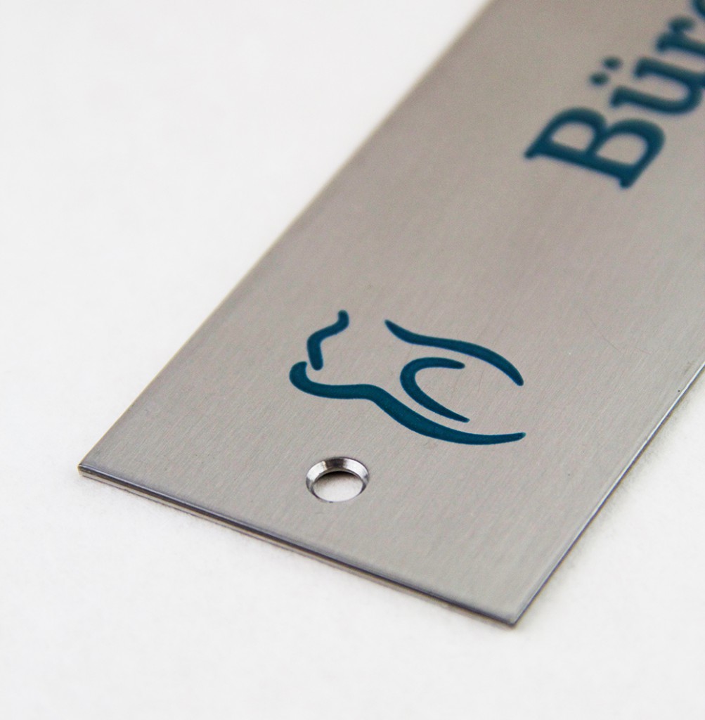 Büro-Schild aus Metall - Grafik Print Service Nothnagel